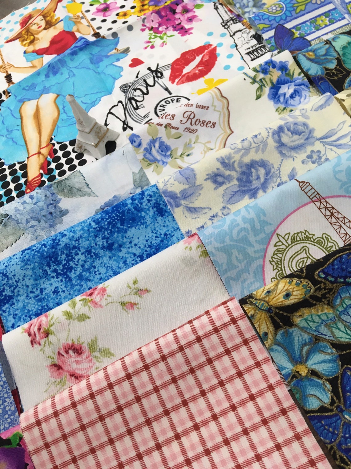 Girl in Love in Paris Pre-cut Quilt Kit | Etsy