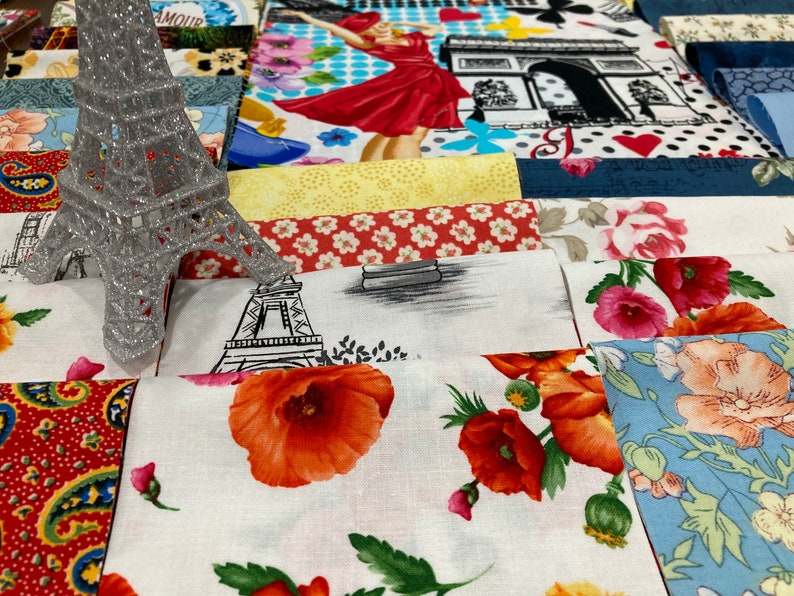 Girl in Love in Paris ~ Pre-cut Quilt Kit - Etsy