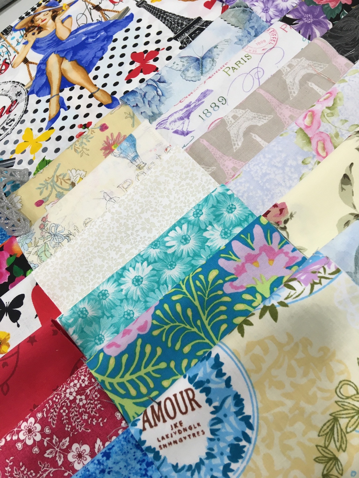 Girl in Love in Paris Pre-cut Quilt Kit | Etsy