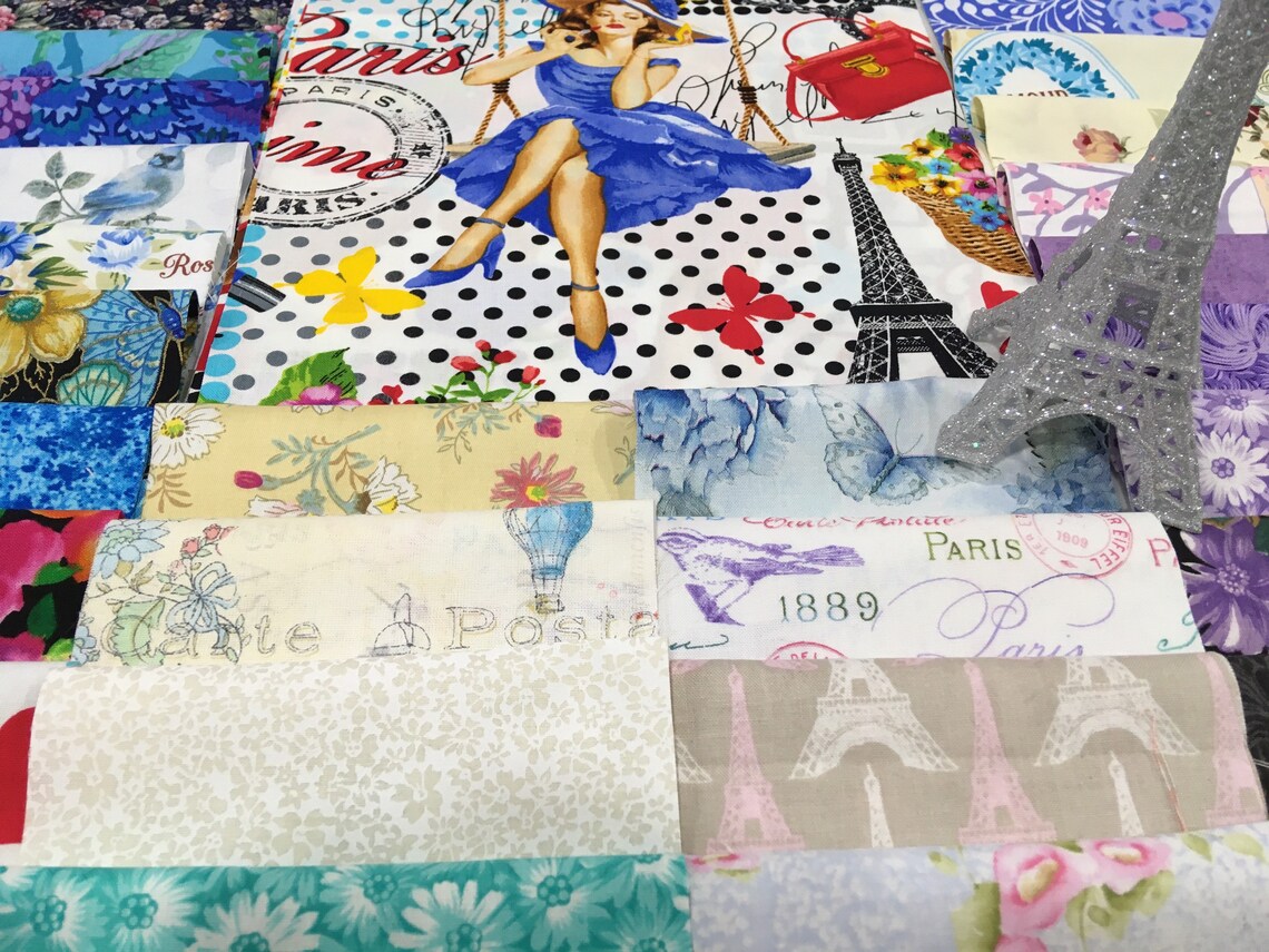 Girl In Love In Paris Pre-cut Quilt Kit | Etsy