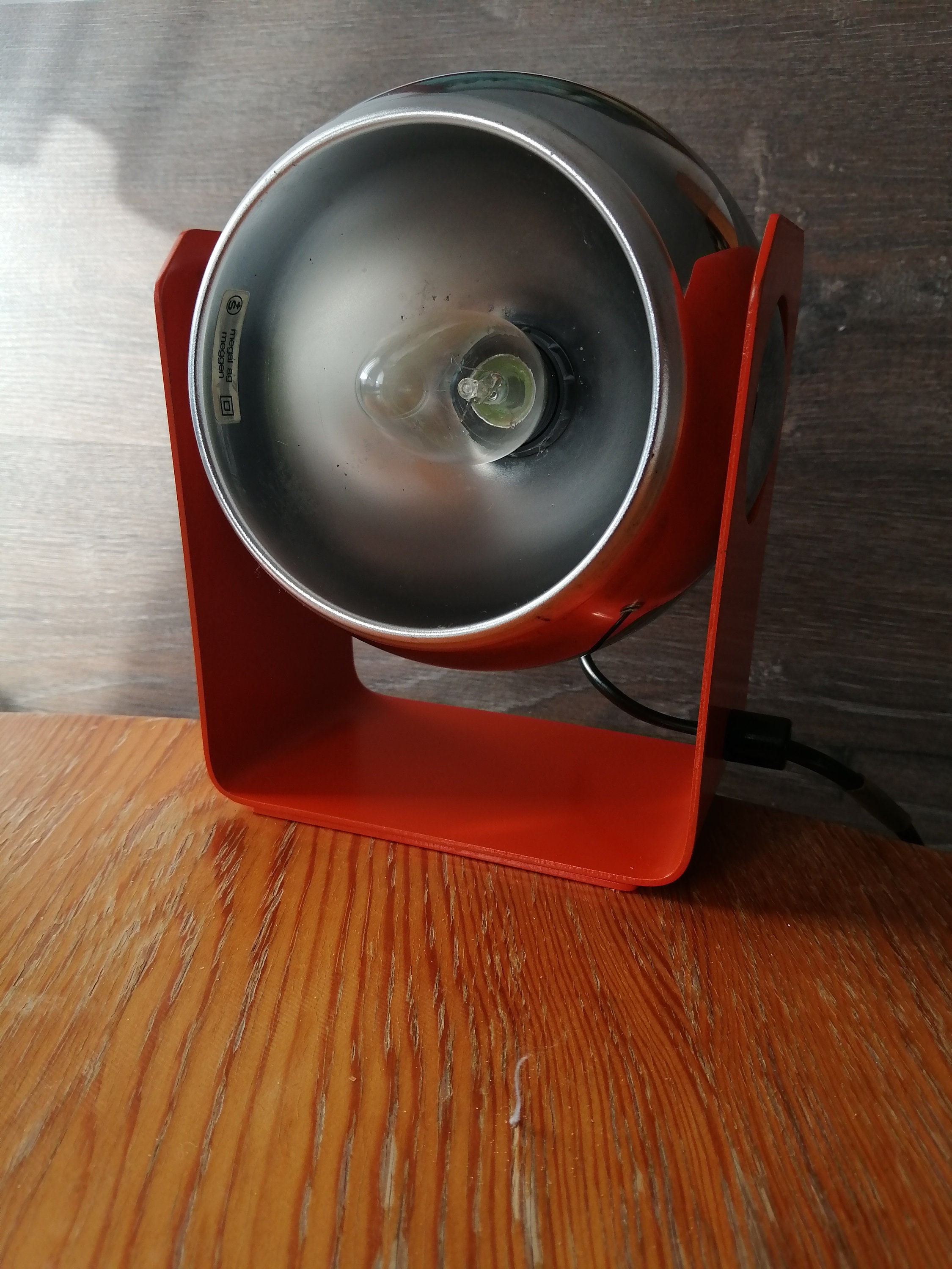 1960's Swiss Lamp by Megal Vintage Mid Century Space Orb Eyeball Desk ...