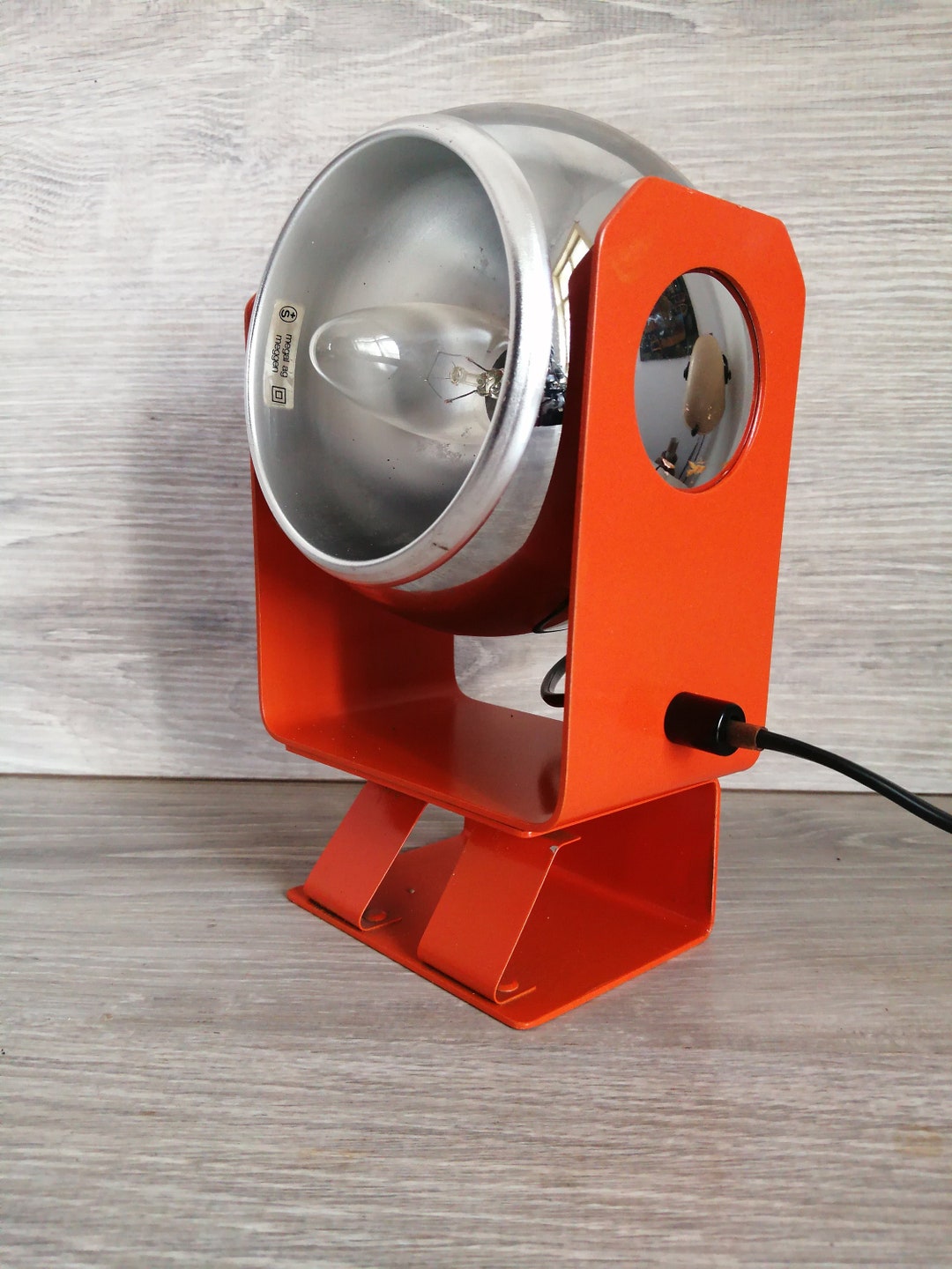 1960's Swiss Lamp by Megal Vintage Mid Century Space Orb Eyeball Desk ...