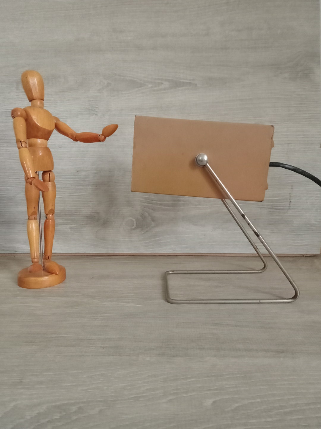 1960's Vintage Mid Century Space Cube Desk Table Lamp Retro Space Age ...