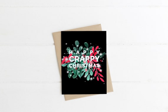 Happy Crappy Christmas Card - Etsy