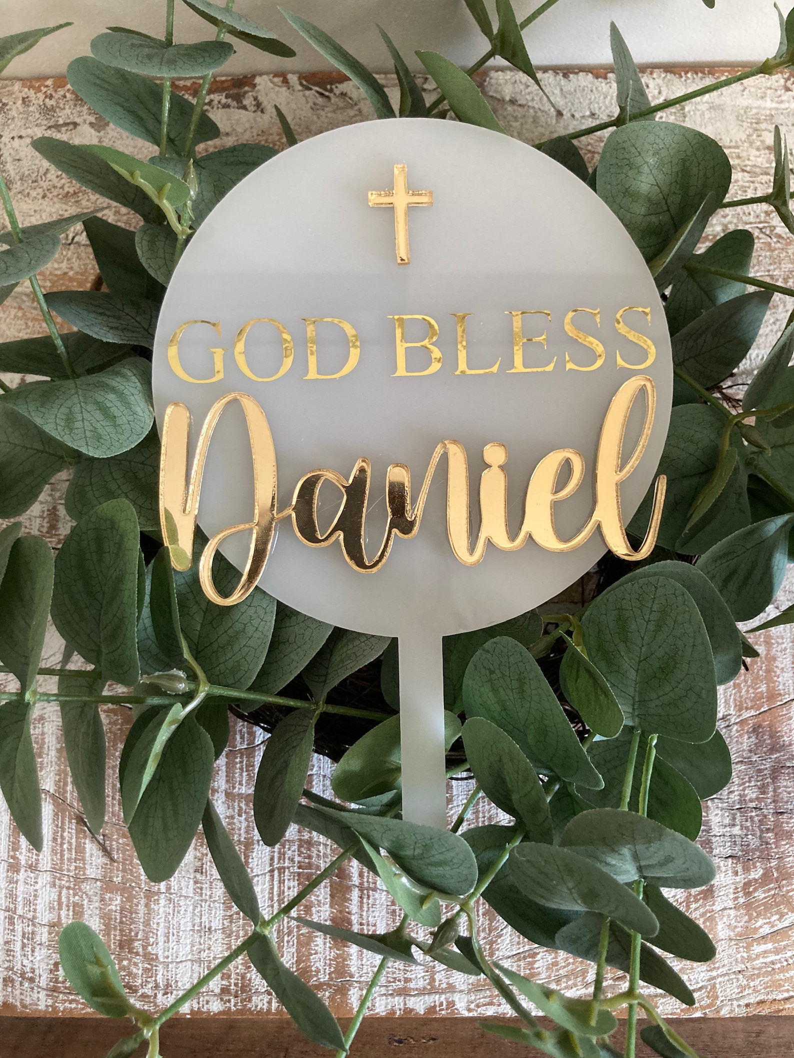 First Communion Cake Topper, Dedication Cake Topper, Custom Acrylic ...