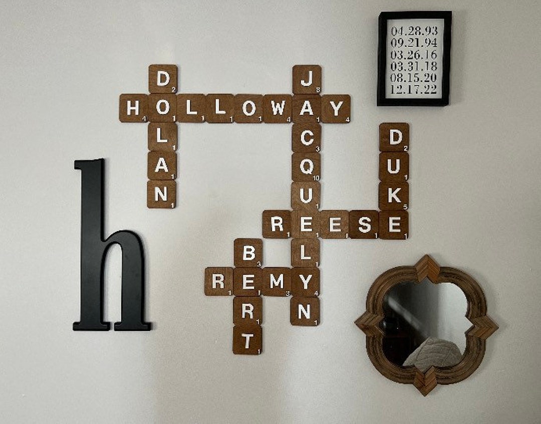 Scrabble Tile Wall Decor, Large Scrabble Tiles, Scrabble Letters for ...