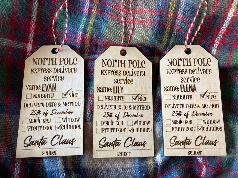North Pole Tags Gift From Santa Christmas Tradition - Etsy