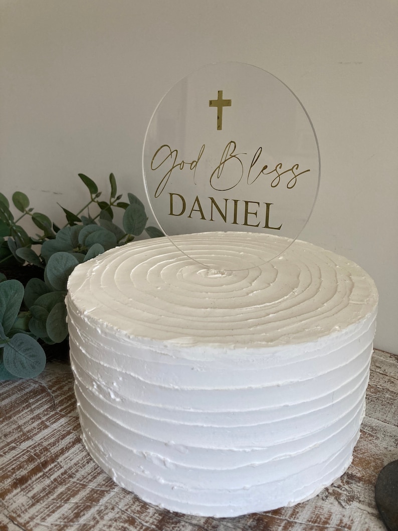 First Communion Cake Topper Dedication Cake Topper Custom - Etsy