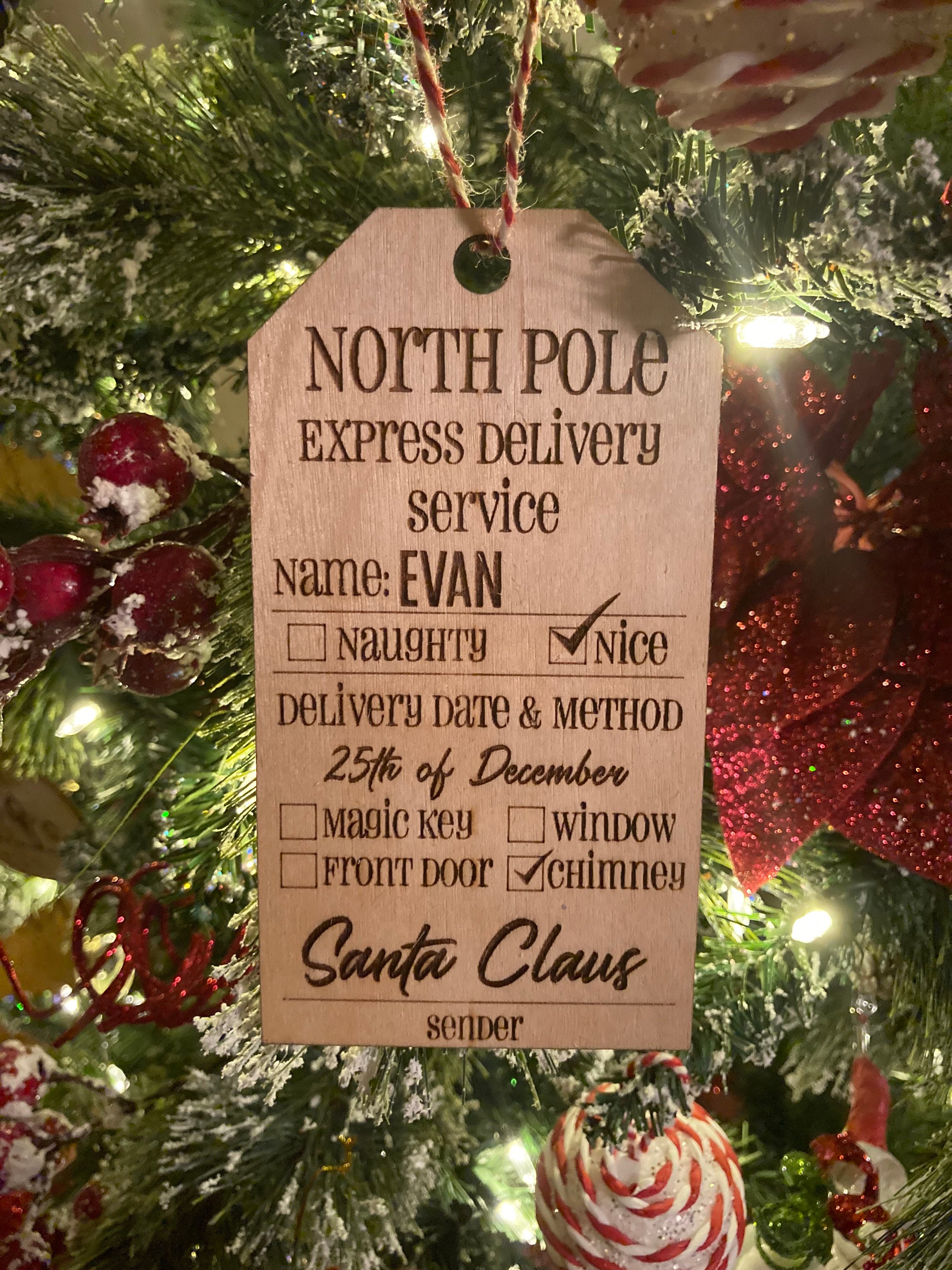North Pole Tags Gift from Santa Christmas Tradition | Etsy