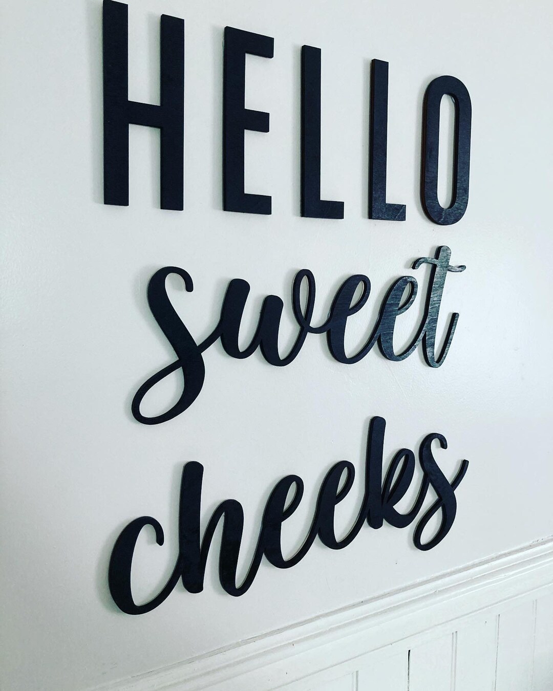 Hello Sweet Cheeks, Laser Word Cut Out, Bathroom Decor, Kids Bathroom ...