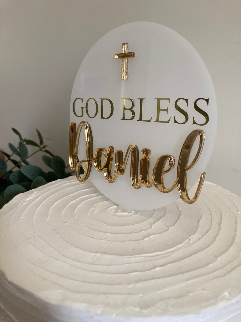 First Communion Cake Topper Dedication Cake Topper Custom - Etsy