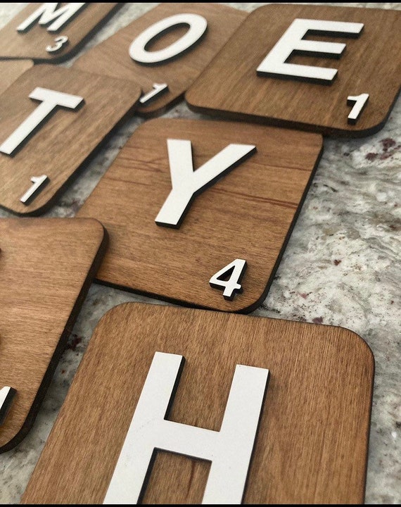 Scrabble Tile Wall Decor Large Scrabble Tiles Scrabble - Etsy