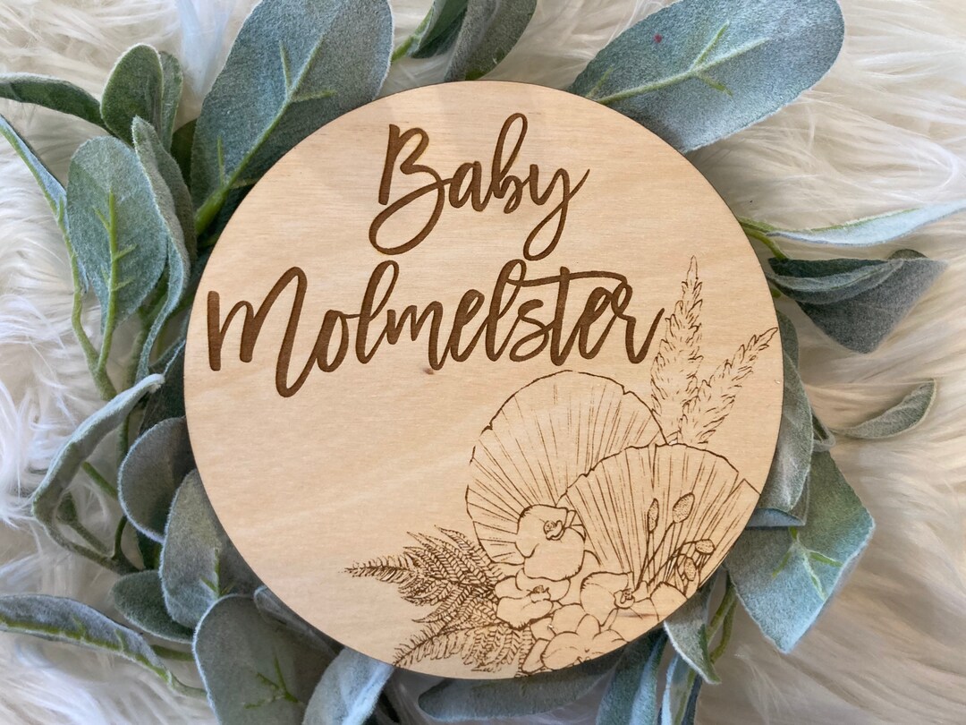 Baby Announcement Sign With Birth Stats, Wood Sign for Name Reveal ...