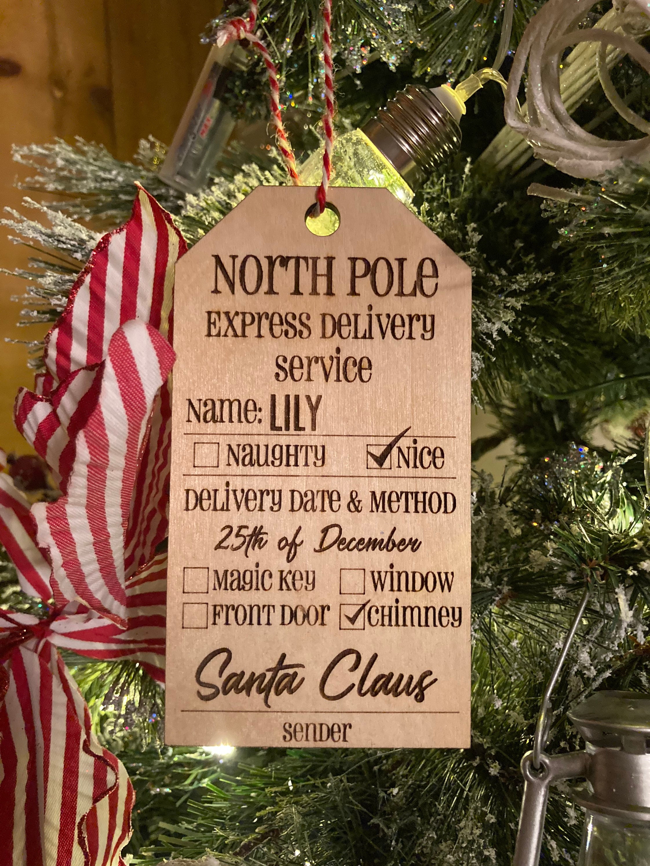 North Pole Tags Gift from Santa Christmas Tradition | Etsy