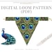 Peacock Fringe Loom Pattern for Beaded Necklace, Feather Pattern, DIY ...
