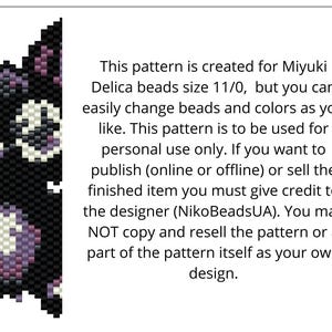 Cute Bat Brick Stitch Pattern for Beaded Earrings, Keychain or Pendant ...