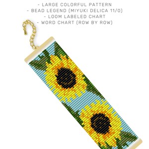 Sunflowers Loom Pattern for Beaded Bracelet Flower Pattern - Etsy