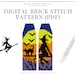 Witch Brick Stitch Pattern for Fringe Beaded Earrings, Halloween ...