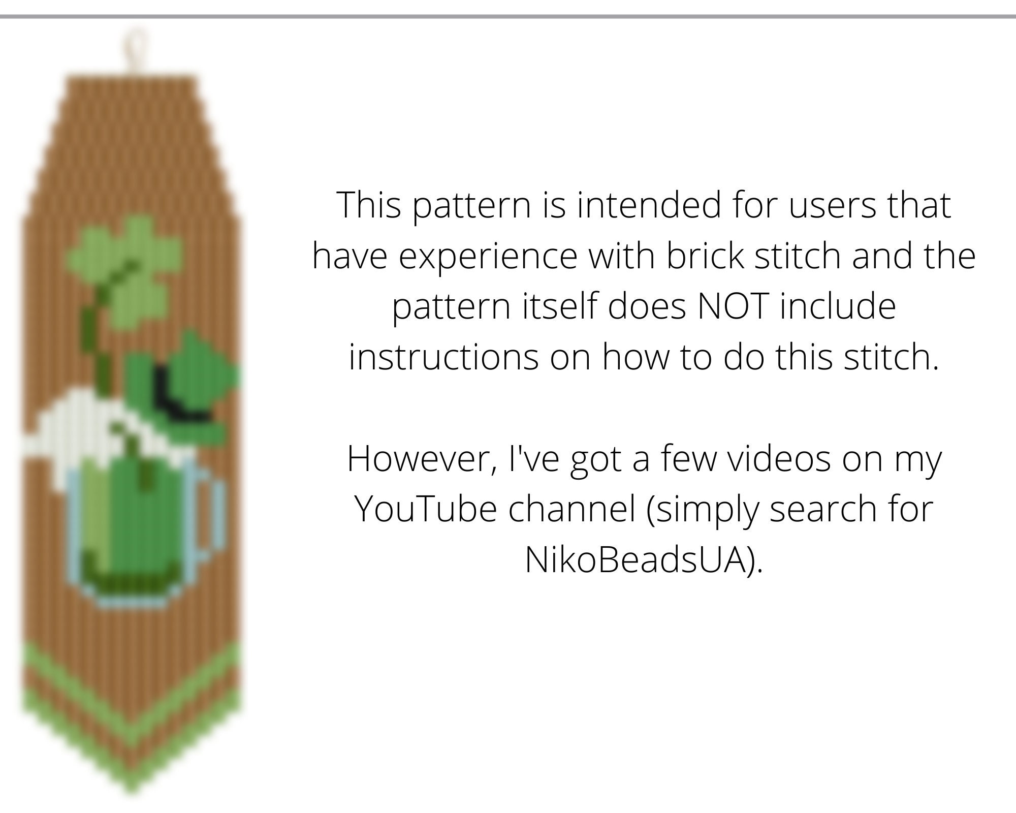 Mug of Ale Brick Stitch Pattern for Fringe Beaded Earrings St | Etsy