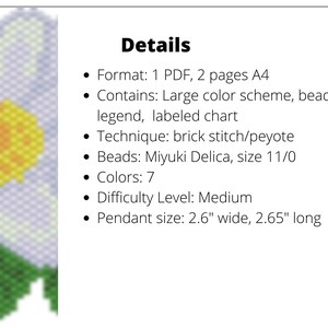 Daisy Brick Stitch Pattern for Beaded Earrings, Keychain or Pendant ...