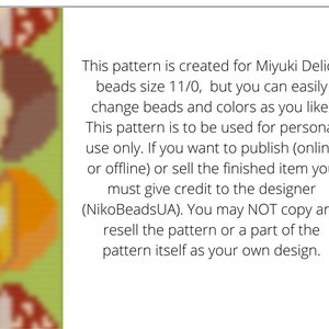 Mushrooms Loom Pattern for Beaded Bracelet, Forest Pattern, DIY Beaded ...