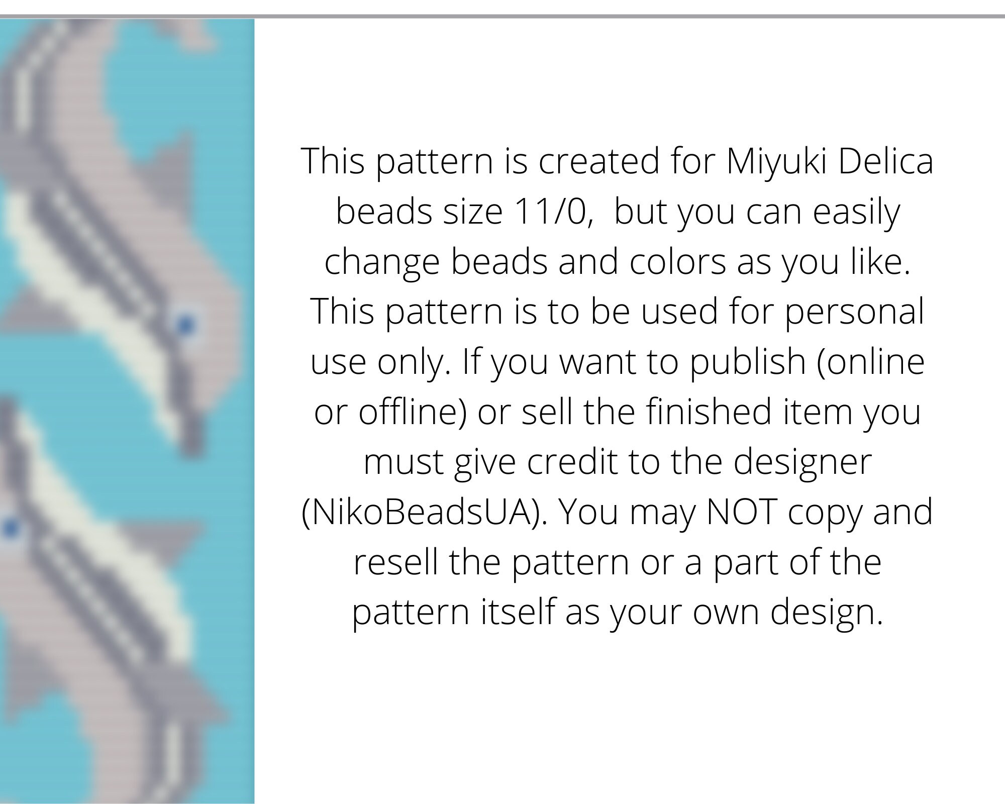 Dolphin Loom Pattern for Beaded Bracelet Animal Pattern DIY - Etsy