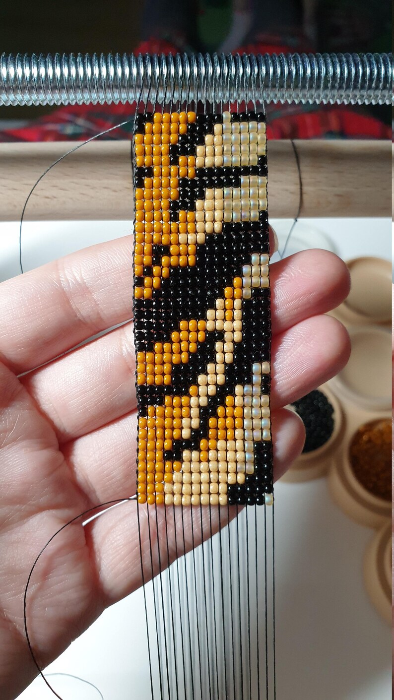 Tiger Print Loom Pattern for Beaded Bracelet Animal Pattern - Etsy