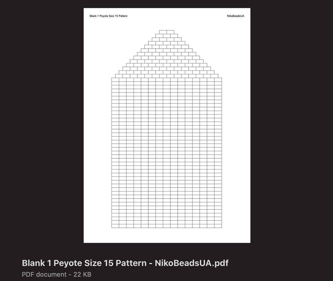 Brick Stitch Blank Pattern for Fringe Beaded Earrings Beading - Etsy