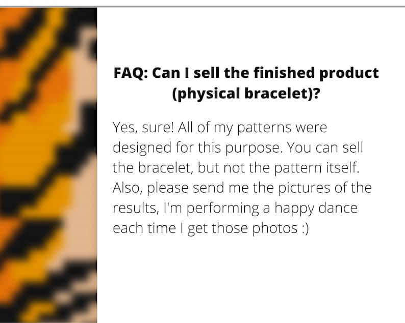 Tiger Print Loom Pattern for Beaded Bracelet Animal Pattern - Etsy