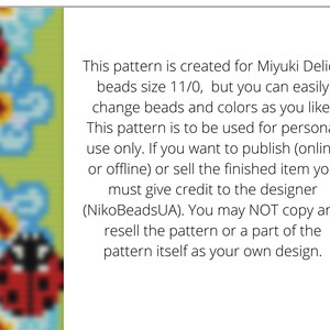 Ladybug Loom Pattern for Beaded Bracelet, Summer Pattern, DIY Beaded ...