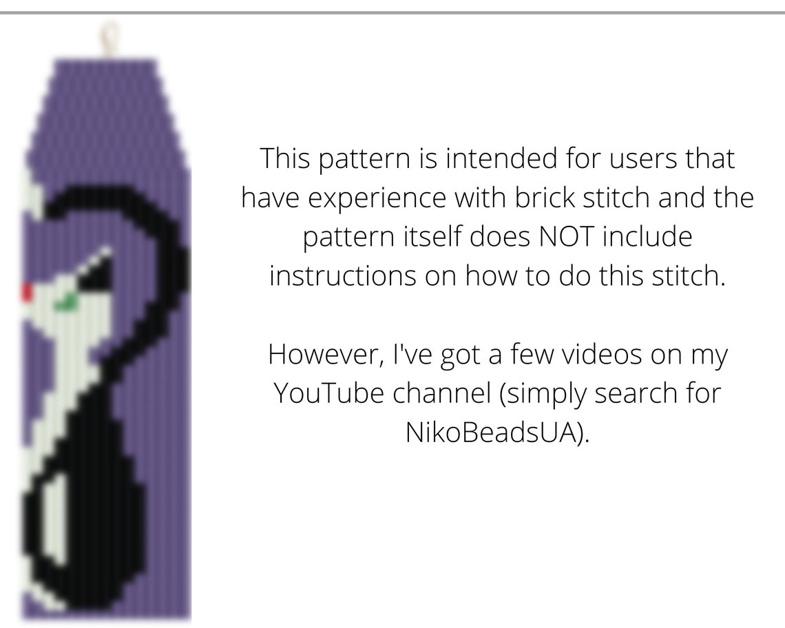 Cats in Love Brick Stitch Pattern for Fringe Beaded Earrings - Etsy