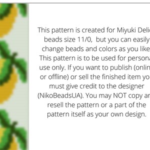 Lemon Loom Pattern for Beaded Bracelet, Fruit Pattern, DIY Beaded ...