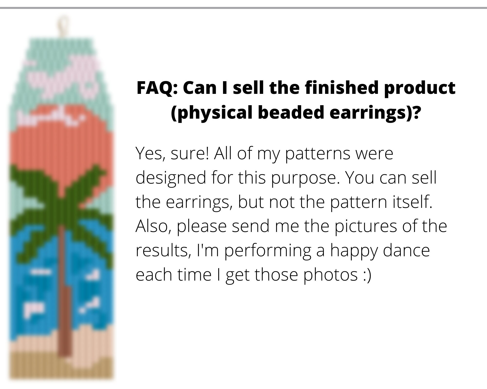 Palm Tree Brick Stitch Pattern for Fringe Beaded Earrings - Etsy