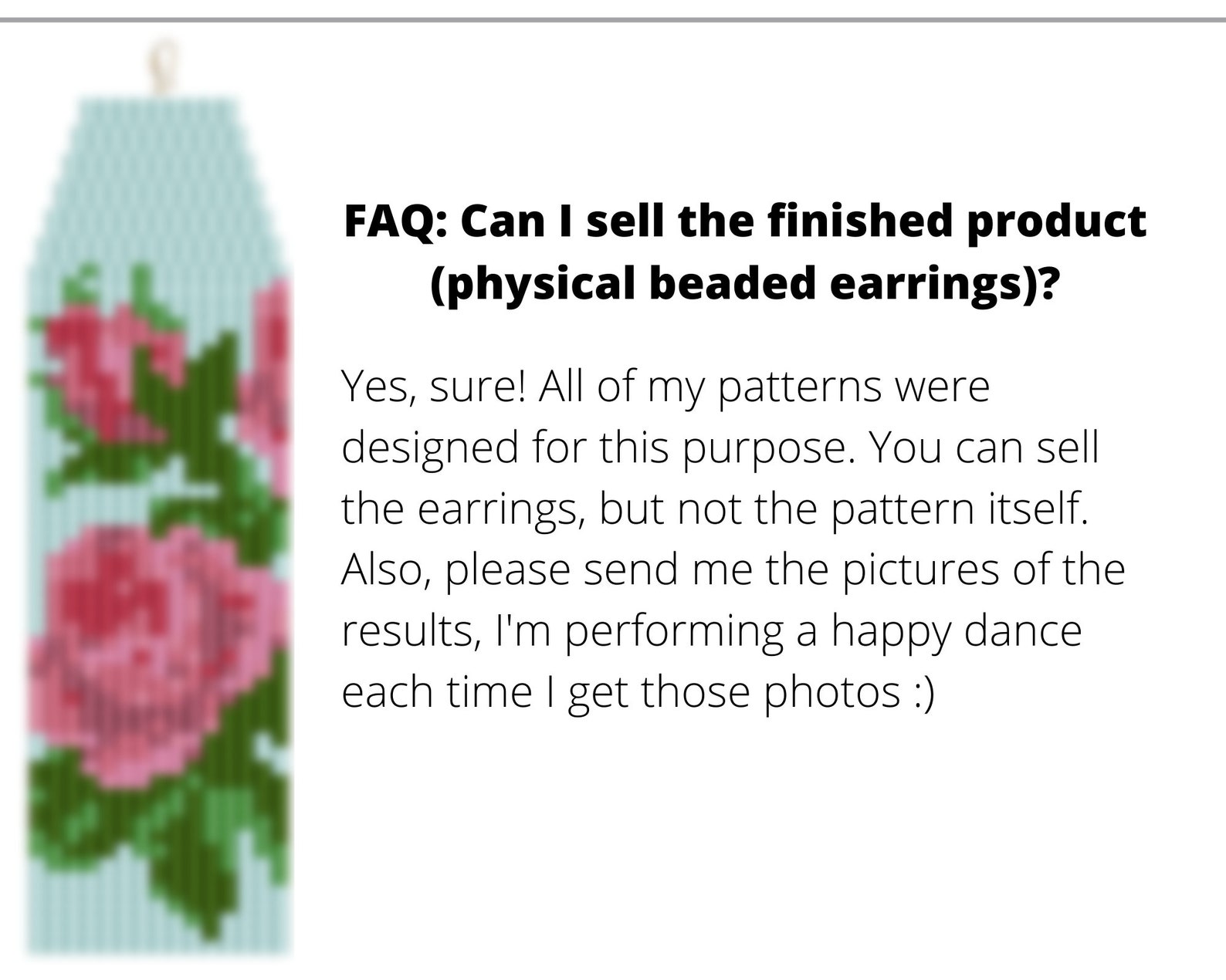Rose Brick Stitch Pattern for Fringe Beaded Earrings Flower - Etsy