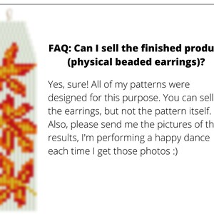 Autumn Leaves Brick Stitch Pattern for Fringe Beaded Earrings, Fall ...