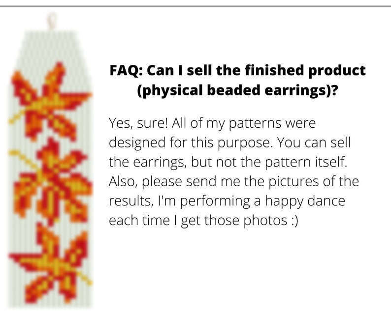 Autumn Leaves Brick Stitch Pattern for Fringe Beaded Earrings - Etsy