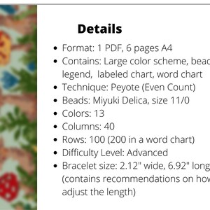 Bright Mushrooms Even Peyote Pattern for Beaded Bracelet, Nature ...