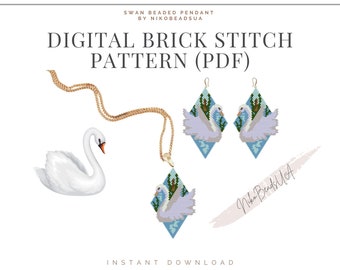 Daisy Brick Stitch Pattern for Beaded Earrings, Keychain or Pendant ...
