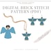 Christmas Angel Brick Stitch Pattern for Beaded Earrings, Keychain or ...
