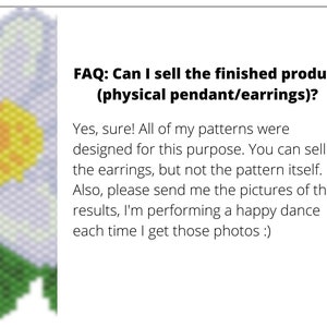 Daisy Brick Stitch Pattern for Beaded Earrings, Keychain or Pendant ...