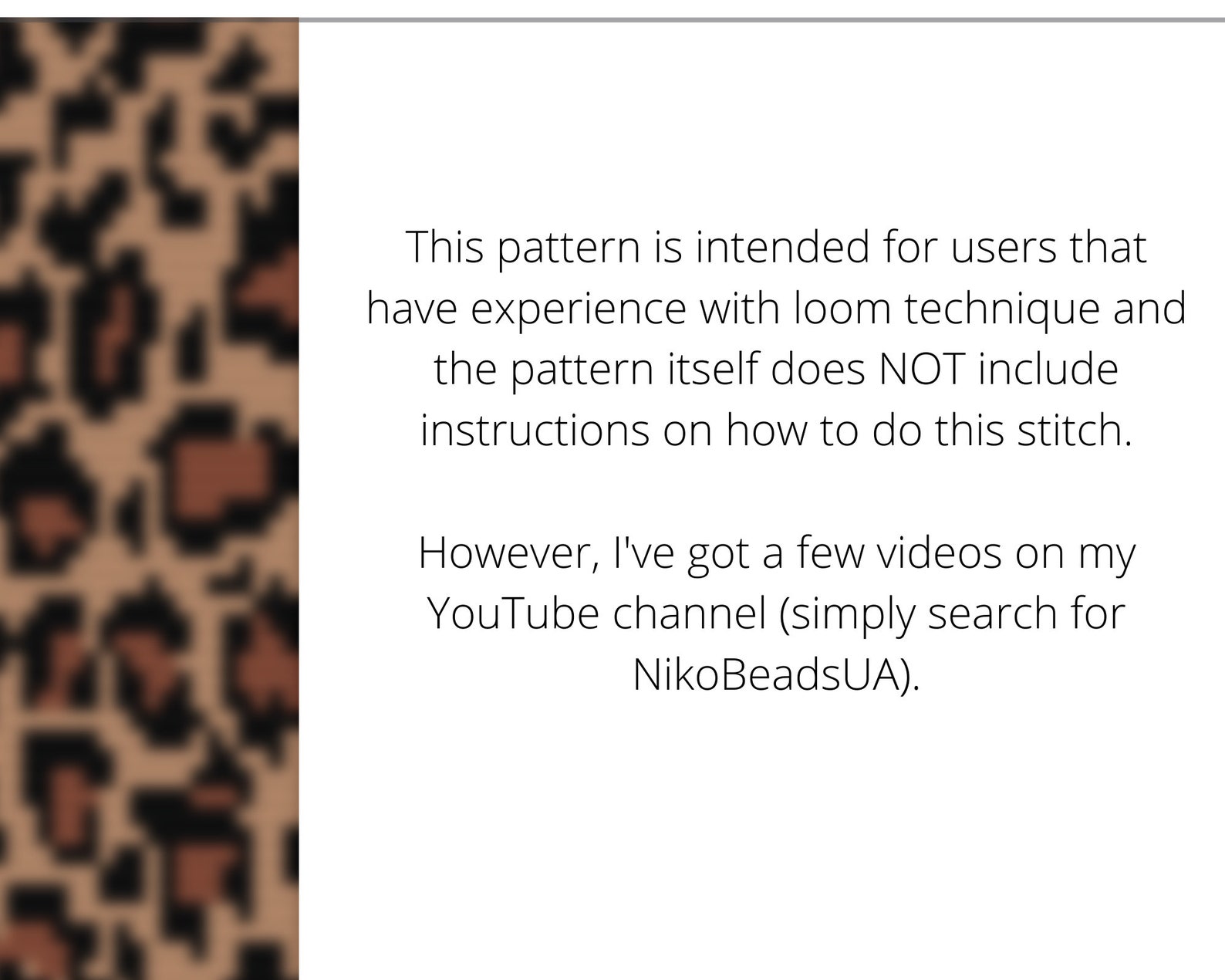 Leopard Print Loom Pattern for Beaded Bracelet, Animal Pattern, DIY ...