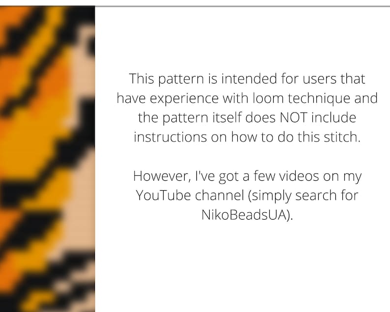 Tiger Print Loom Pattern for Beaded Bracelet Animal Pattern - Etsy
