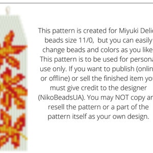 Autumn Leaves Brick Stitch Pattern for Fringe Beaded Earrings, Fall ...