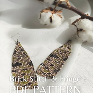 Snake Brick Stitch Pattern for Fringe Beaded Earrings Snake | Etsy