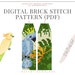 Cockatoo Brick Stitch Pattern for Fringe Beaded Earrings, Parrot ...