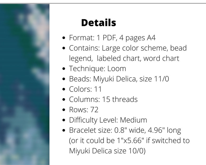 Ocean Wave Loom Pattern for Beaded Bracelet, Ocean Pattern, DIY Beaded ...