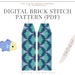 Fish Scales Brick Stitch Pattern for Fringe Beaded Earrings, Mermaid ...