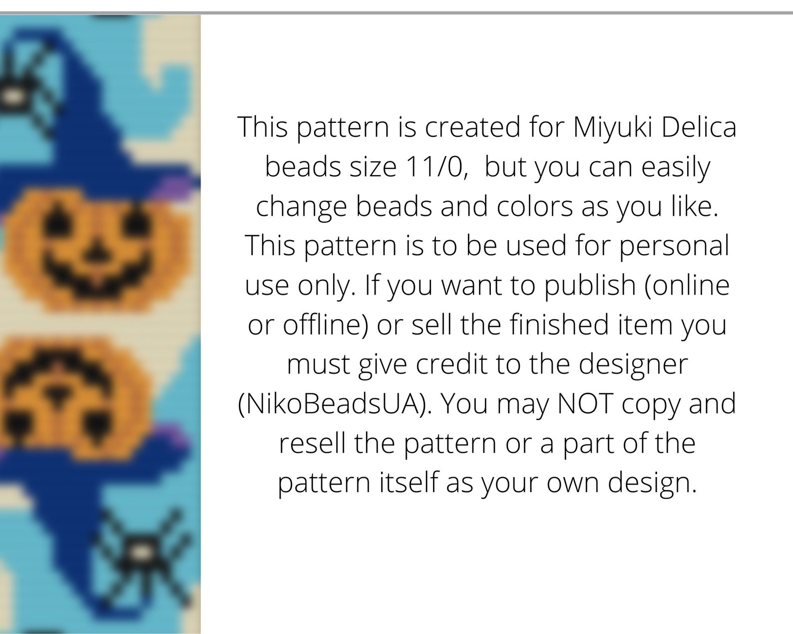 Halloween Ghost Loom Pattern for Beaded Bracelet Pumpkin - Etsy