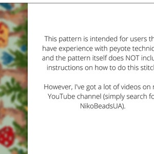 Bright Mushrooms Even Peyote Pattern for Beaded Bracelet, Nature ...