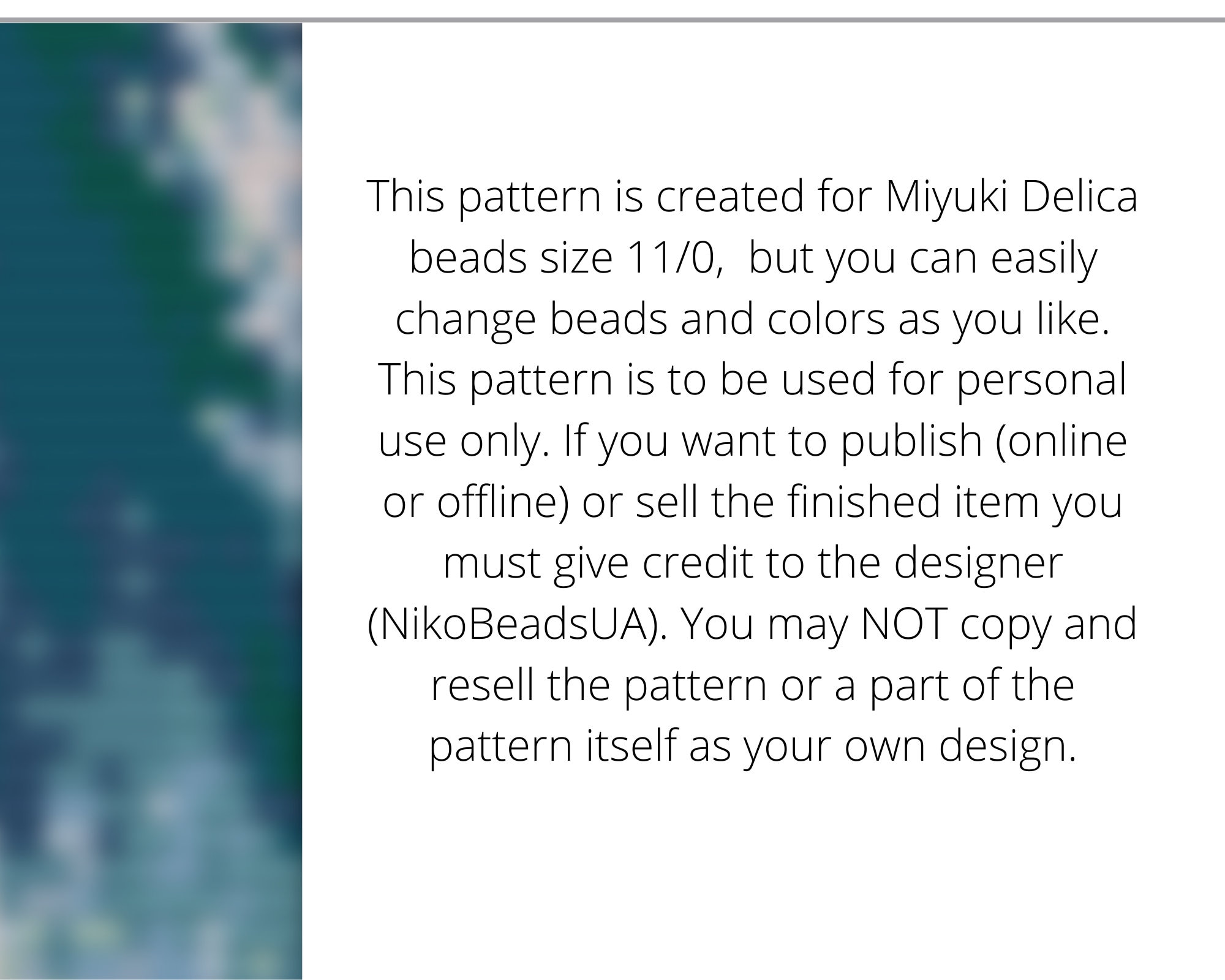 Ocean Wave Loom Pattern for Beaded Bracelet, Ocean Pattern, DIY Beaded ...